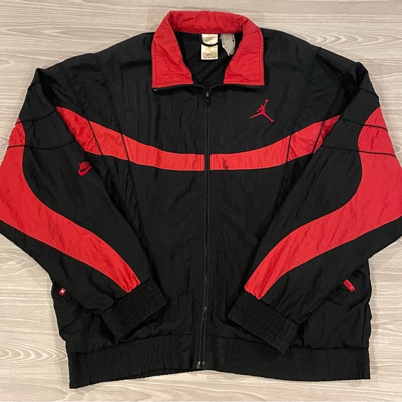 Nike | Jackets & Coats | Vintage 8s Nike Air Jordan Flight Jacket Red ...
